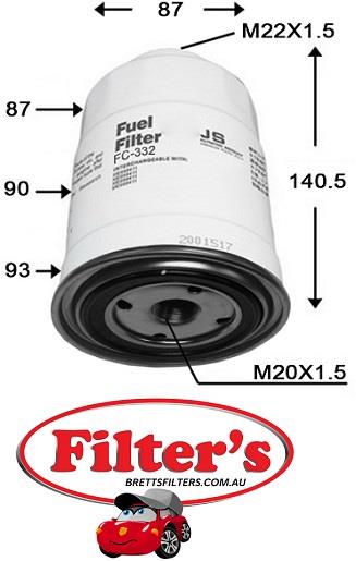 FC332J FUEL FILTER FC332 FLEETGUARD FF5744 P505960 FUEL FILTER HENGST | Brett's Truck Parts ...