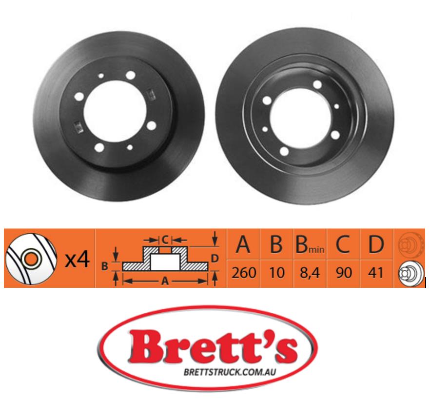 RN1079 DISC ROTOR NiBK JNBK NIBK REAR FOR MITSUBISHI Colt Space Star R ...