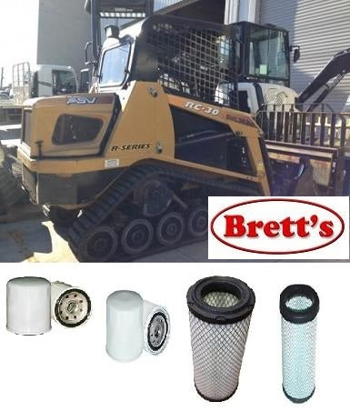 KITA001 FILTER KIT ASV POSITRACK POSI TRACK RC30 FILTERS OIL & FUEL ...