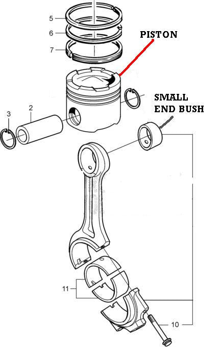 ZZZ 13251.315 STD PISTON 8DC9-0A FV315 V8 ME062410 ME062406 ME062408 M ...