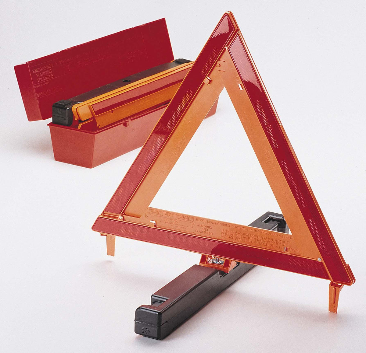 84200 SET OF 3 TRIANGLES IN PLASTIC H/D HEAVY DUTY CARRY BOX WARNING T ...