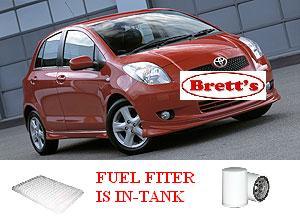 KIT9004 FILTER KIT FOR TOYOTA YARIS 1.3L 1.5L 2005-2012 OIL AND AIR FI ...