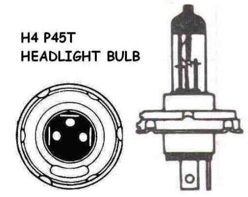 48884BL H4 12V 60/55W GLOBE HEADLAMP 12V 60/55W P45t (R2) H4 48884 BUL ...