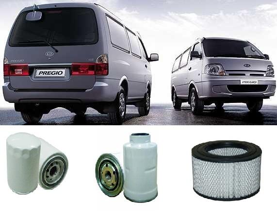 KIT6602 FILTER KIT KIA PREGIO OIL FUEL AIR 2.7L DIESEL 2002-2005 OIL F ...