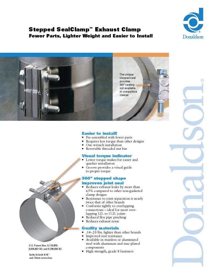 X007785 5" 127MM STAINLESS STEEL STEPPED SEAL CLAMP PIPE FLEX FLEXI EX ...