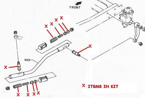 11342.211 KIT DRAG LINK DRAGLINK ISUZU FSR FSR11 FSR12 FSR 1986-1989 ...