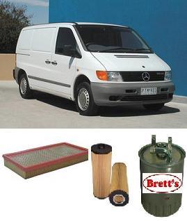 KIT9510 FILTER KIT M/BENZ VITO 108 112 2.2L CDI 1999-2004 W638 OM611 T ...