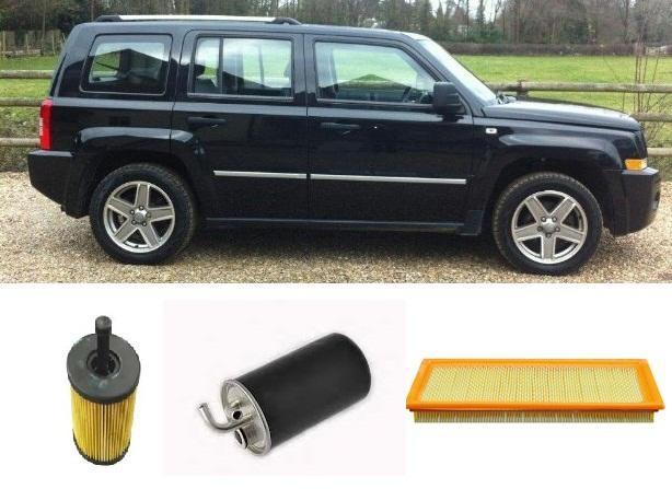 KIT9802 FILTER KIT JEEP Patriot 2.0L CRD 2007- OIL AIR FUEL LUBE SERVI ...