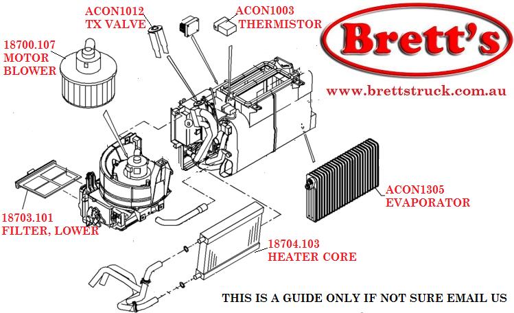 ACON1305 AIR CON CONDITIONER EVAPORATOR COIL 88501-1060 S8850-11060 S8 ...