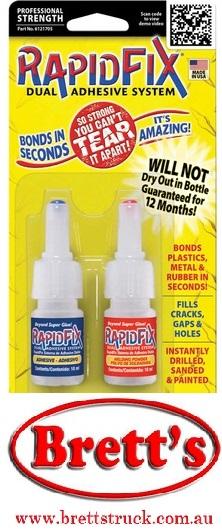 6121705 10ML SUPER SUPA BOND RAPID FIX RAPIDFIX DUAL ADHESIVE SYSTEM 1 ...