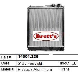 14001.235 RADIATOR NKR 2003- TOKYO RADIATOR ALLOY PLASTIC ISUZU NKR SE ...