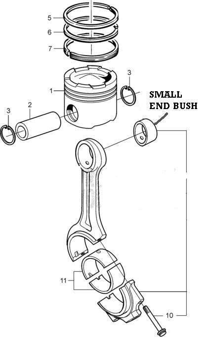 ZZZ 13245.027 SMALL END BUSH 6D16T GUDGEON PIN BUSH TAPERED ME072128 P ...