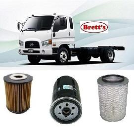 KIT5016 FILTER KIT HYUNDAI TRUCK HD75 Engine 3.9L Litre Turbo Diesel 2 ...