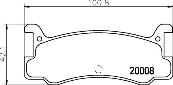 8DB 355 005-701 NOT PREPARED FOR WEAR INDICATO DISC PAD SET REAR DB407 ...