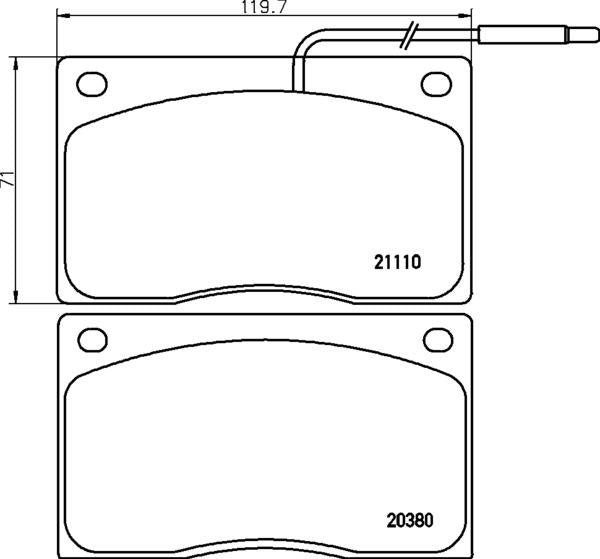 8DB 355 005-931 DISC PAD SET FRONT DB585 GDB443 8DB355005-931| Brett's ...