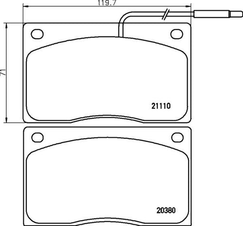 8DB 355 005-931 DISC PAD SET FRONT DB585 GDB443 8DB355005-931| Brett's ...