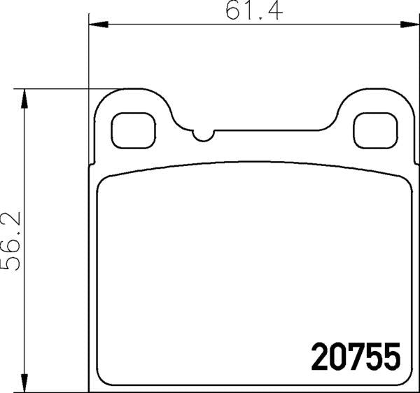 8DB 355 008-801 EXCL. WEAR WARNING CONTACT DISC PAD SET REAR DB2 GDB11 ...