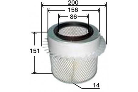 A23504 AIR FILTER AF25373K 15451-11080 MITSUBISHI MD620109 RYCO HDA516 ...