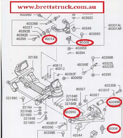 11355.302 RH LH RIGHT LEFT UPPER CONTROL ARM BUSH MC344714 ROSA BUS MI ...