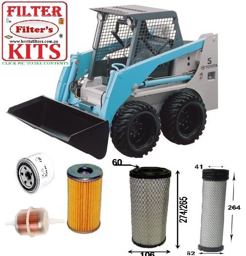 KITT502 FILTER KIT TO SUIT FOR TOYOTA 4SDK5 Filter Kit SKID STEER TOYO ...