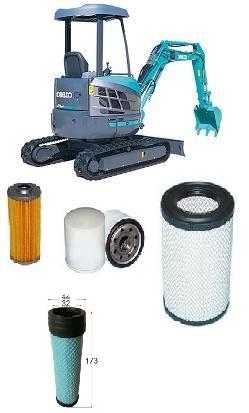 KITK300 FILTER KIT KOBELCO SK20 SK20SR EXCAVATOR OIL FUEL AIR FILTER S ...