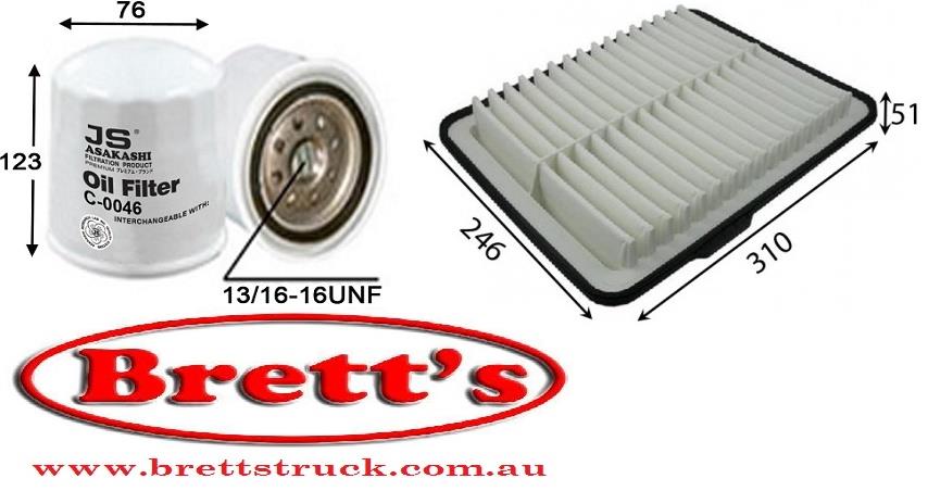 KITH101 FILTER KIT SUIT HUMMER H3 3.7L 10/2007-2010 Petrol 5 Cyl Vorte ...