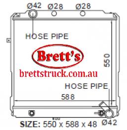 SPEC 14001.538 RADIATOR FOR TOYOTA COASTER 1997-1999 TOYOTA COASTER HZ ...