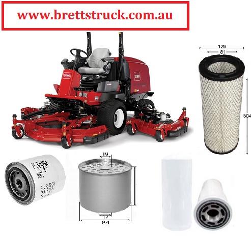 KIT7302 FILTER KIT TO SUIT YOUR MODEL TORO 4000 4000D WITH KUBOTA ENGI ...