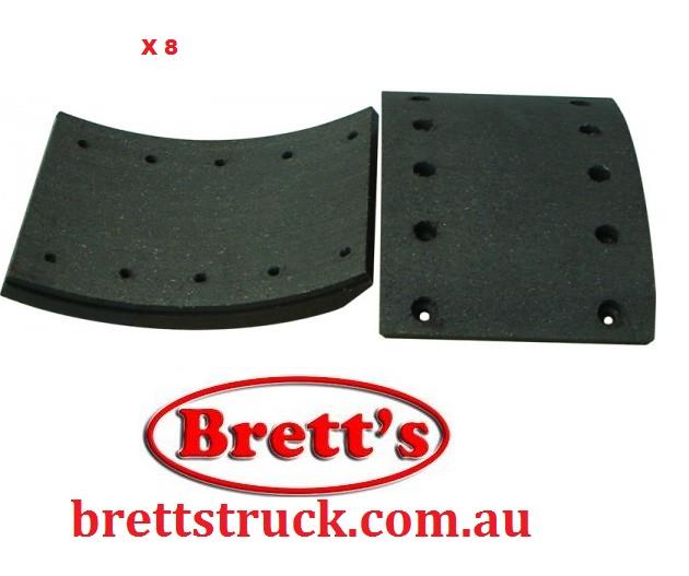 AF283 BRAKE LINING KIT SET FRONT FM557 FV458 MITSUBISHI FUSO 44066Z507 ...