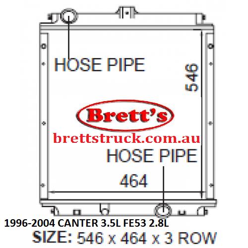 14001.031 RADIATOR FE537 FE539 1995- MITSUBISHI CANTER TRUCK PARTS RAD ...