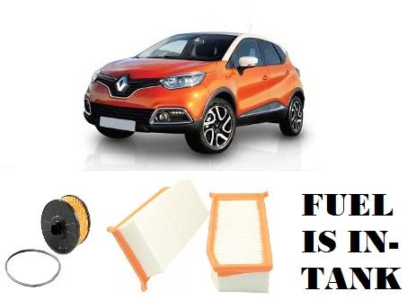 KIT2320 FILTER KIT Renault Captur 0.9L 2015 02/2015- X87 Turbo Petrol ...
