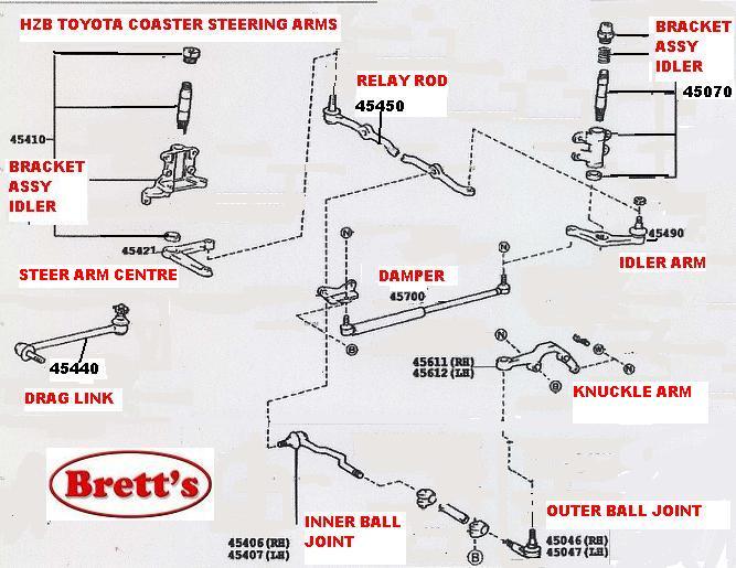 SS69135 STEERING DAMPER FOR HZB HZB50 1993- 4570069135 45700-69135 TOY ...