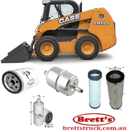 KITC007 FILTER KIT CASE SKIDSTEER SKID STEER SR175 CASE IH OIL FUEL FU ...