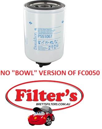 P551067 FUEL FILTER 30 MICRON FUEL FILTER WATER SEPARATOR SPIN-ON TWIS ...