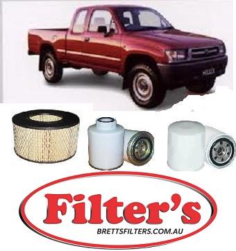 KIT9026 FILTER KIT FOR TOYOTA HILUX LN172 S2-3 Diesel 4 3.0L 5LE RSK23 ...