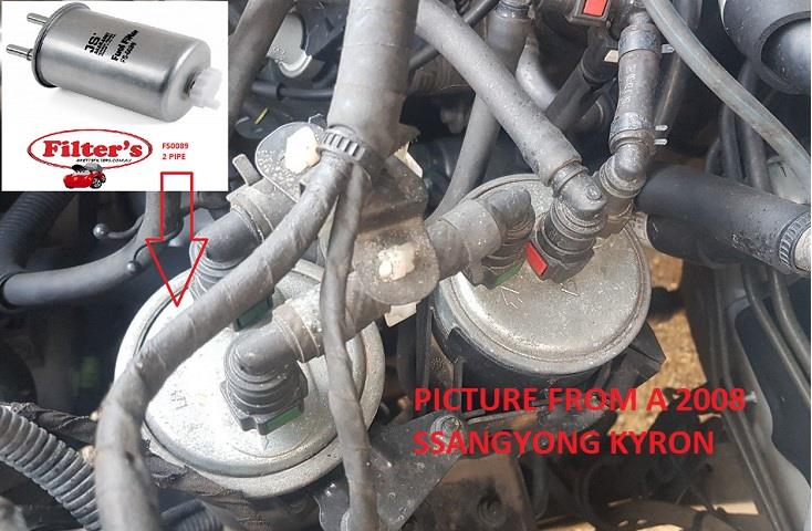 FS0089 FUEL FILTER SSANGYONG Rexton Fuel Supply Sys Jun 04~Mar 07 2.7 ...
