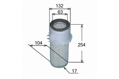 A5501OUT AIR FILTER A5501 Kubota L225 L275 L285 L295 L345 L355-SS Trac ...