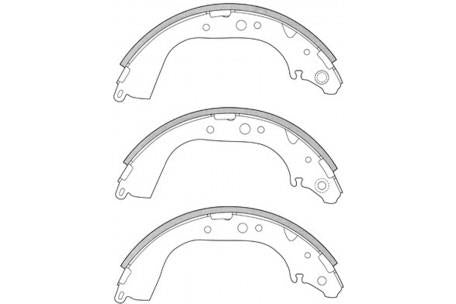FN2305 REAR BRAKE SHOE SET OF 4 SHOES NiBK JNBK FOR TOYOTA HILUX Rear ...