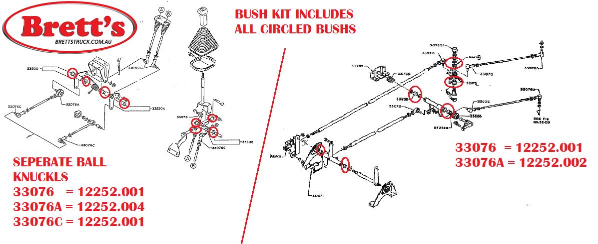 SPEC 12232.196 GEAR LINKAGE KIT BUSH SET OVERHAUL YOUR SLOPPY GEARSHIF ...