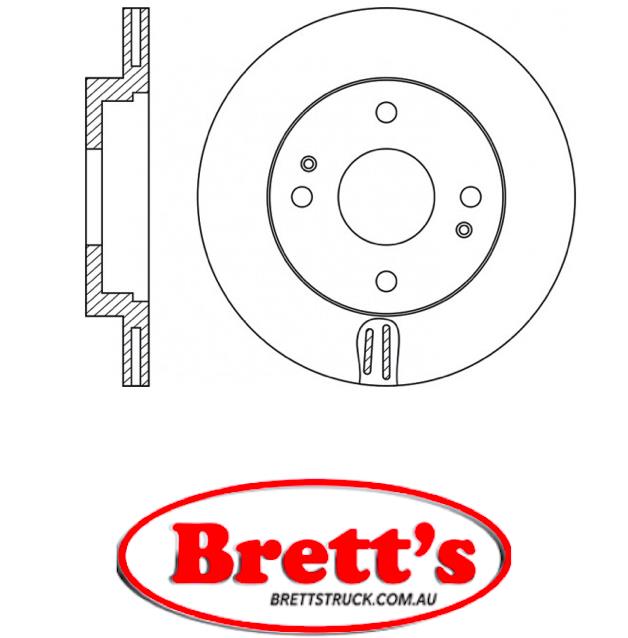 RN1834V DISC ROTOR NiBK JNBK NIBK FRONT FOR MITSUBISHI 4615A129| Brett ...
