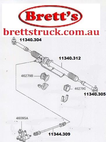 11355.300 RH LH UPPER BALL JOINT ROSA BUS MITSUBISHI FUSO MK331600 MK4 ...